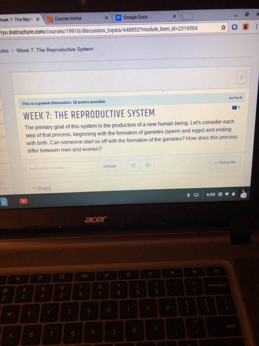 Solved Neek 7: The Repr、 Course Home | Chegg.com