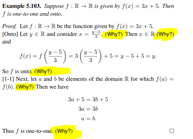 Solved Example 5.103. Suppose f :R → R is given by f(x) = 3x | Chegg.com