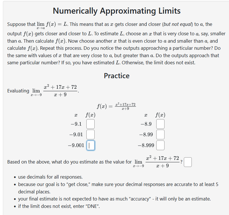 Solved Numerically Approximating Limits Suppose that | Chegg.com