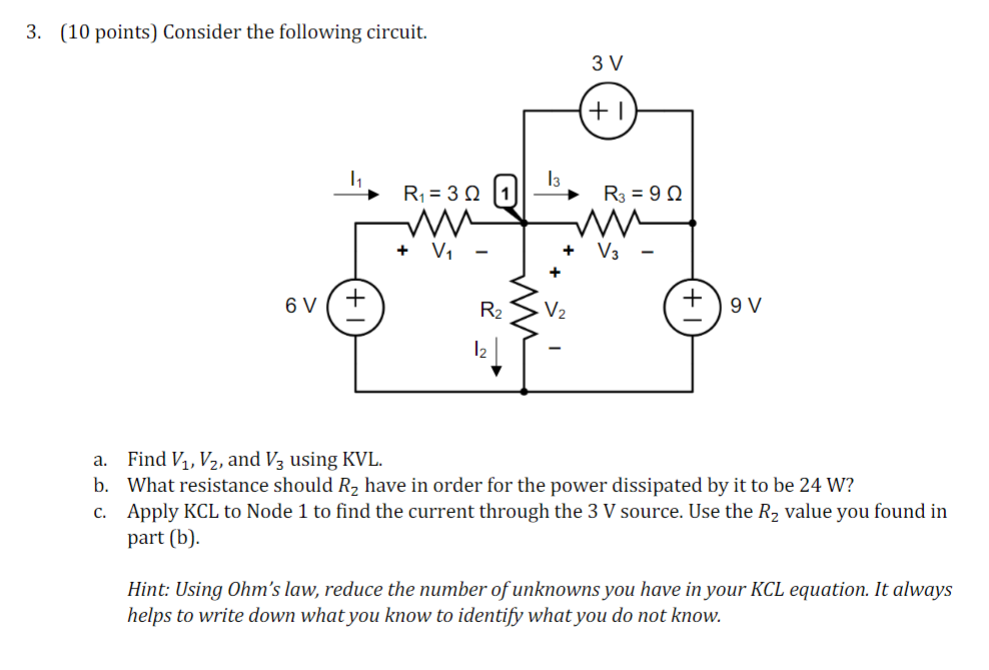 Solved 3. (10 points) Consider the following circuit. a. | Chegg.com Solved 3. (10 points) Consider the following circuit. a. | Chegg.com