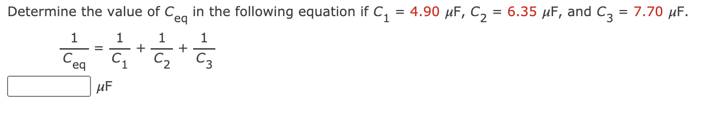 Solved Determine the value of C in the following equation if | Chegg.com