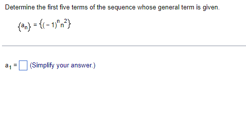 Solved Determine the first five terms of the sequence whose | Chegg.com