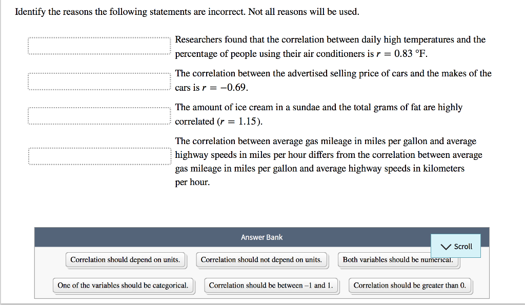 Solved Identify the reasons the following statements are | Chegg.com