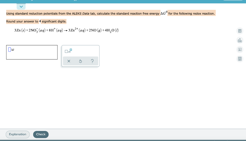 Solved Using standard reduction potentials from the ALEKS | Chegg.com