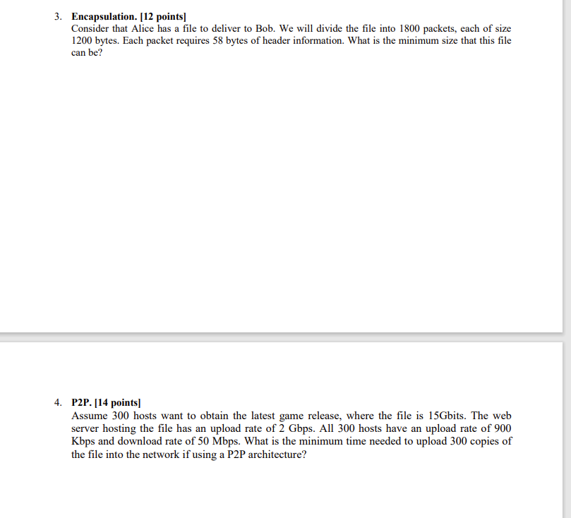 Solved 3. Encapsulation. [12 points] Consider that Alice has | Chegg.com