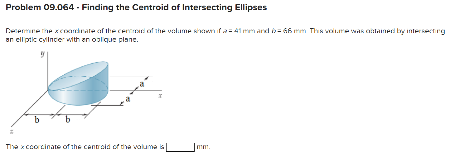 Solved Problem 09.064 - Finding the Centroid of Intersecting | Chegg.com