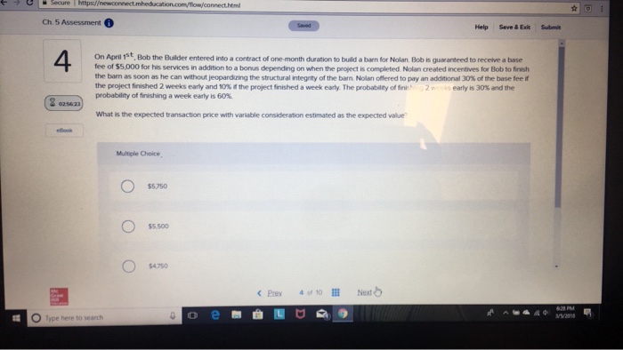 Solved ←ブ 1 . Secure https/ Ch 5 Assessment Help Seve &Exit | Chegg.com