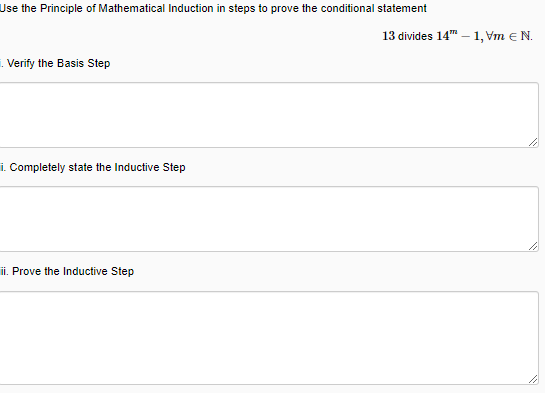 Solved Use the Principle of Mathematical Induction in steps | Chegg.com