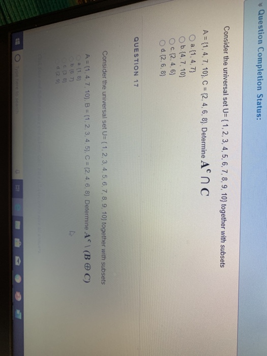 Solved Question Completion Status: Consider the universal | Chegg.com