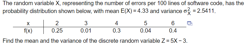 Solved The random variable X, representing the number of | Chegg.com