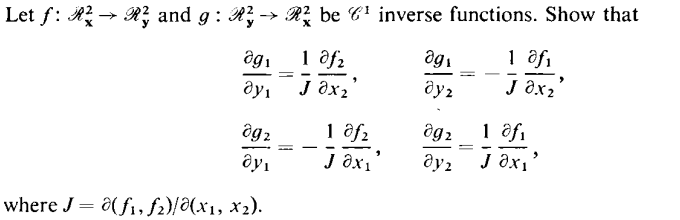 Solved Let f:Rx2→Ry2 and g:Ry2→Rx2 be C1 inverse functions. | Chegg.com