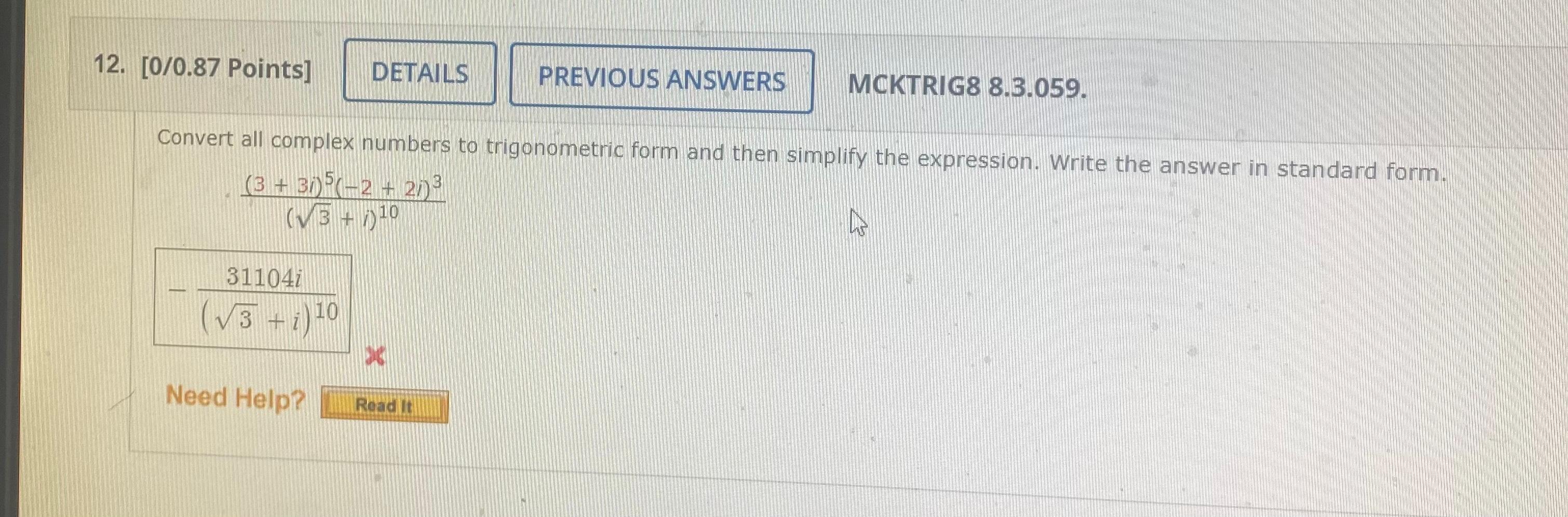 Solved Convert all complex numbers to trigonometric form and | Chegg.com