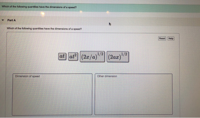 Solved Which of the following quantities have the dimensions | Chegg.com