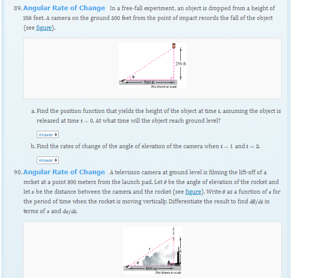 Solved 89. Angular Rate of Change In a free-fall experiment, | Chegg.com