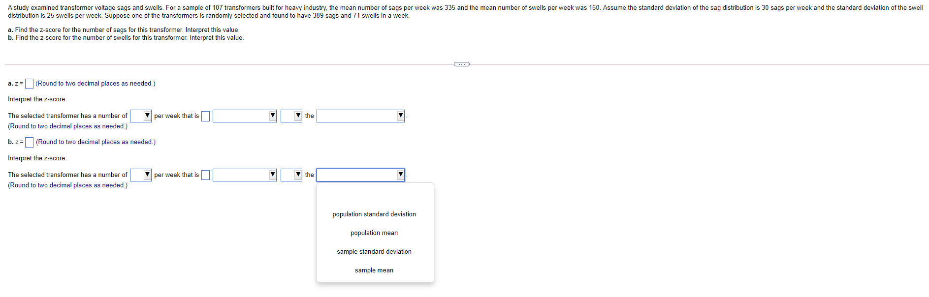 Solved Options for the second parts of both A and B are: | Chegg.com