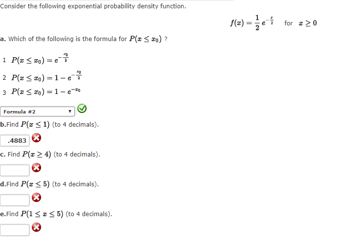 Solved f(z) = 2 e-2 #20 for a. Which of the following is the | Chegg.com