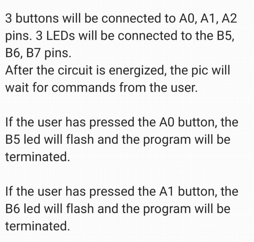 Solved 3 buttons will be connected to A0, A1, A2 pins. 3 | Chegg.com