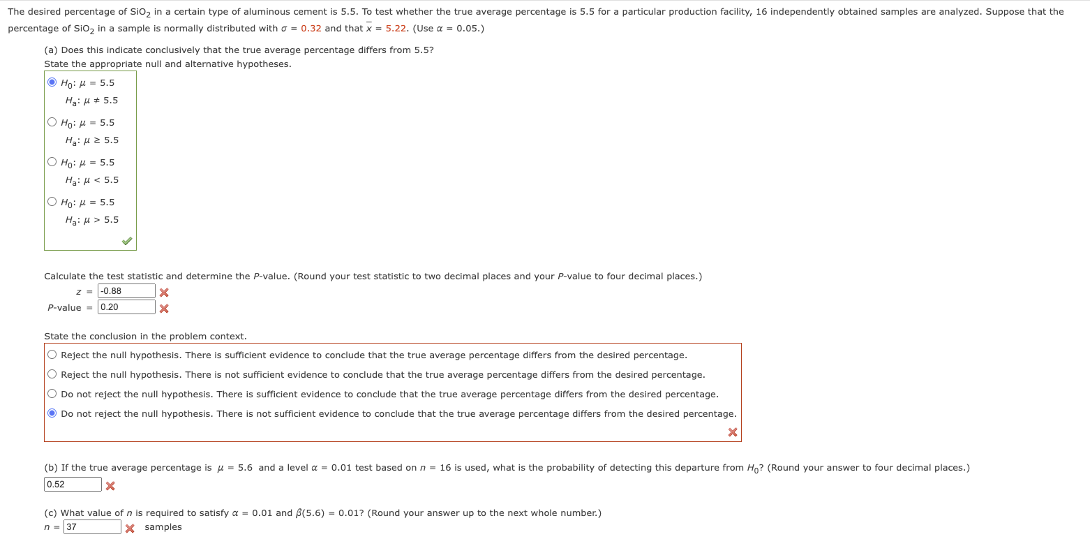 Solved entage of SiO2 in a sample is normally distributed | Chegg.com