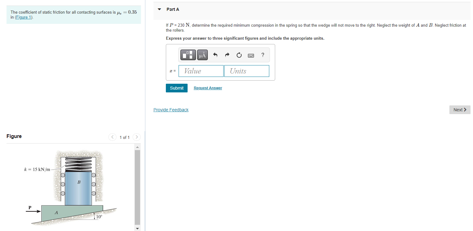 [Solved]: The coefficient of static friction for all conta