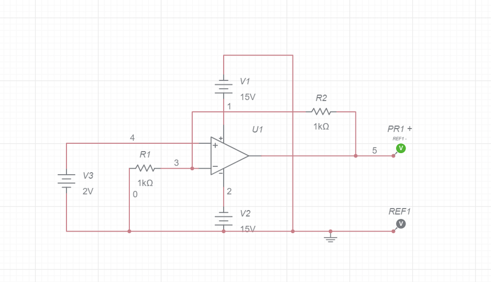Solved Figure 1. Multisim Live Schematic of a Non-Inverting | Chegg.com