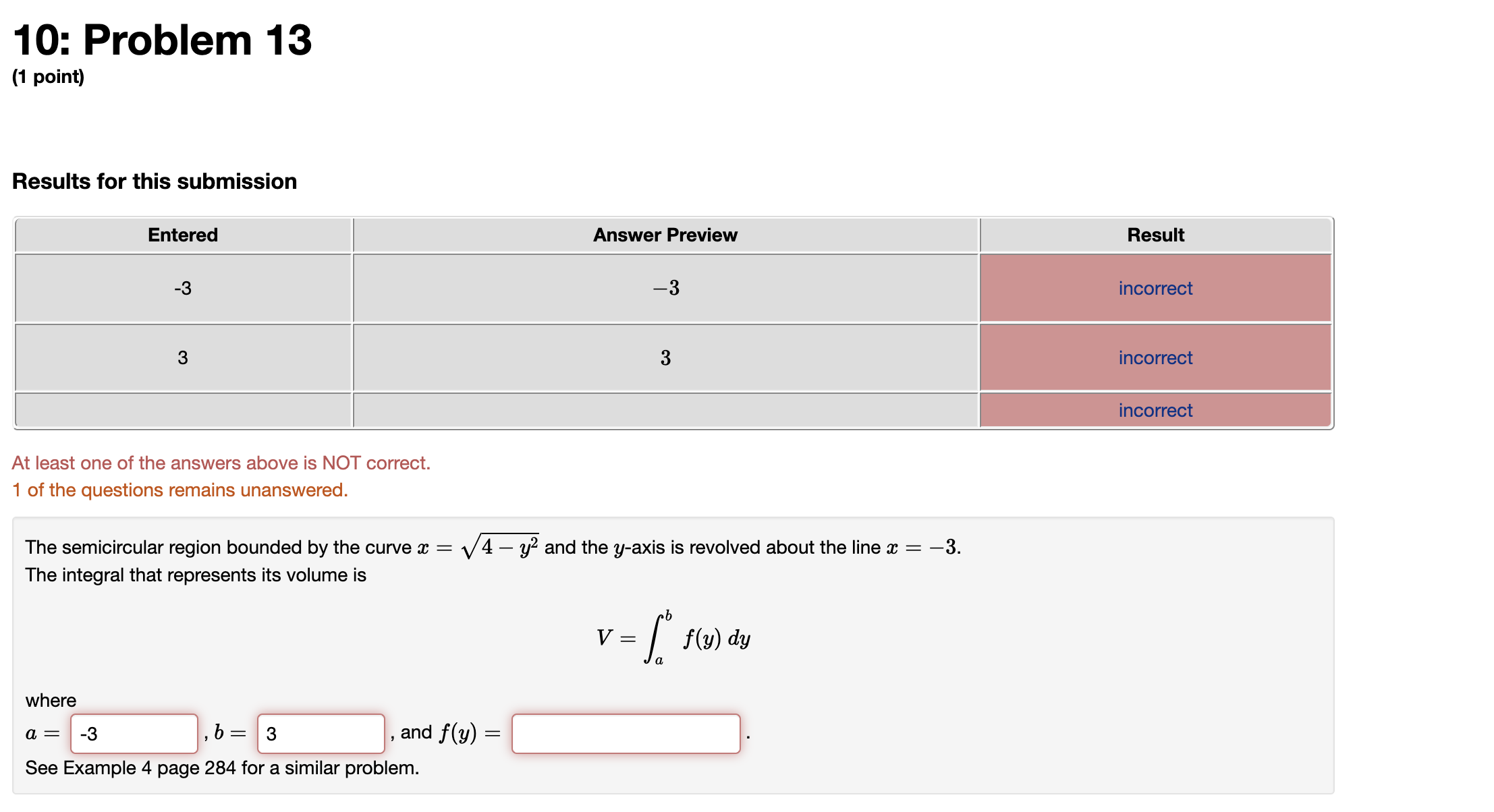 Solved 10: Problem 13 (1 point) Results for this submission | Chegg.com