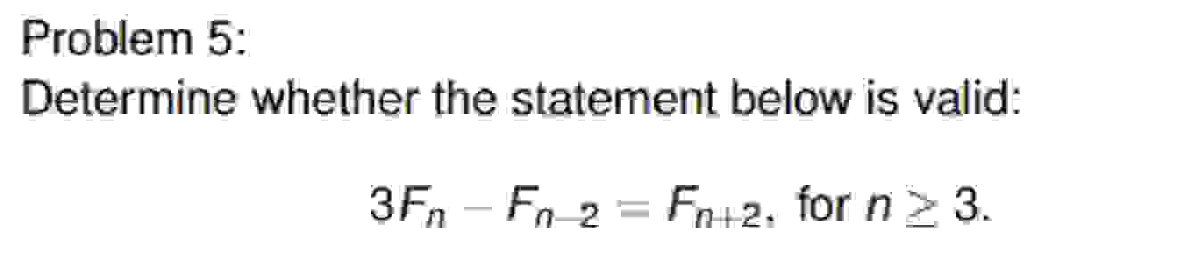 Solved Problem 5:Determine whether the statement below is | Chegg.com
