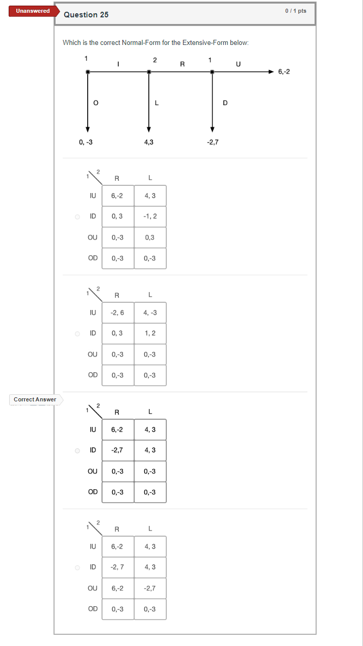Solved Which is the correct Normal-Form for the | Chegg.com