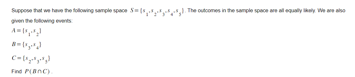 Solved Suppose that we have the following sample space | Chegg.com