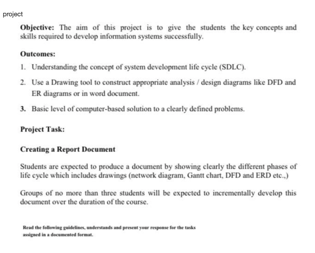 project Objective: The aim of this project is to give | Chegg.com