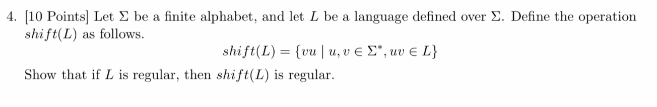 Solved 4.Let Σ be a finite alphabet, and let L be a language | Chegg.com Solved 4.Let Σ be a finite alphabet, and let L be a language | Chegg.com