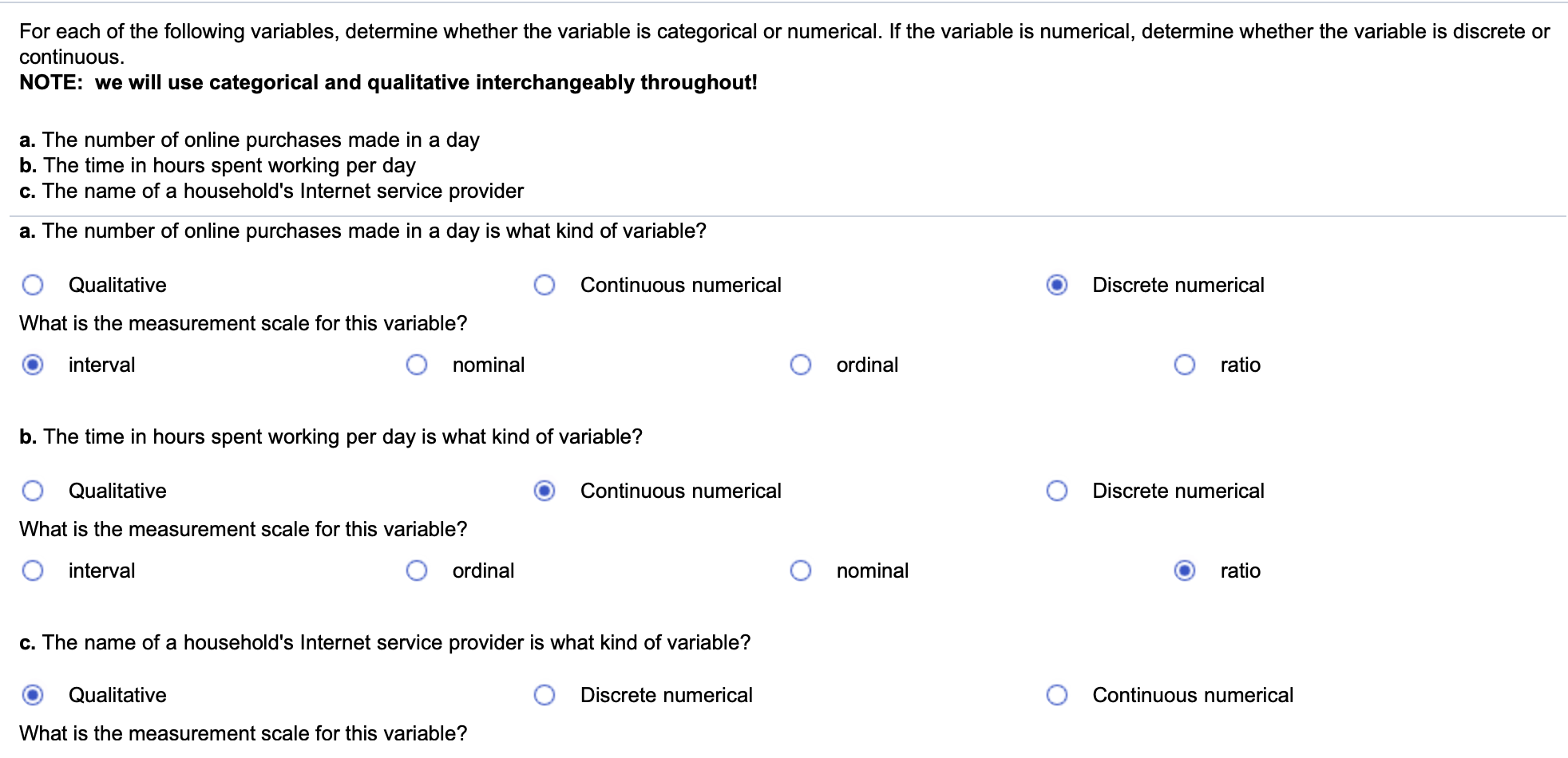 Solved For Each Of The Following Variables Determine 