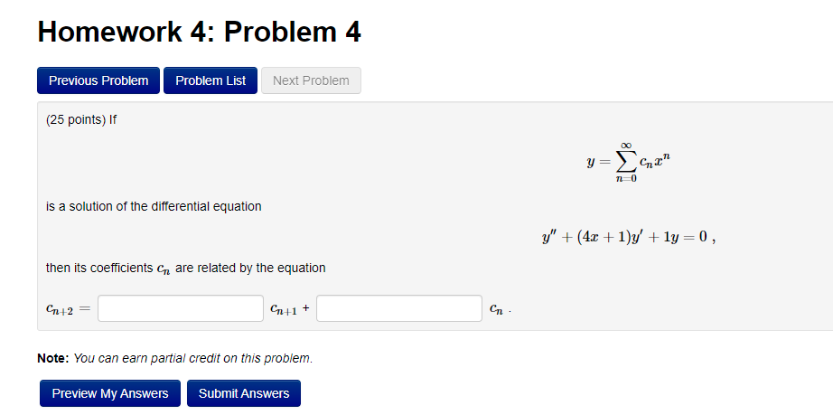 Solved Homework 4: Problem 4 Previous Problem Problem List | Chegg.com Solved Homework 4: Problem 4 Previous Problem Problem List | Chegg.com