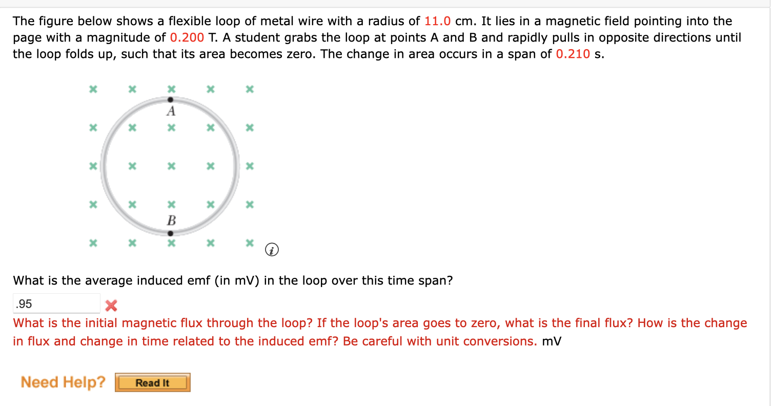 Solved The figure below shows a flexible loop of metal wire | Chegg.com
