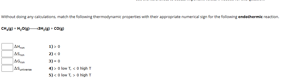 Solved Without doing any calculations, match the following | Chegg.com