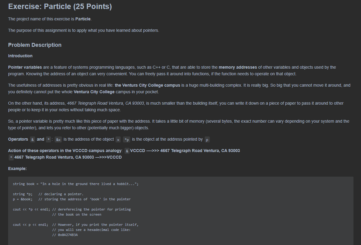 Solved Exercise: Particle (25 Points) The project name of | Chegg.com