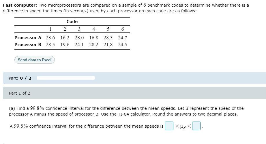 Solved Fast computer: Two microprocessors are compared on a | Chegg.com