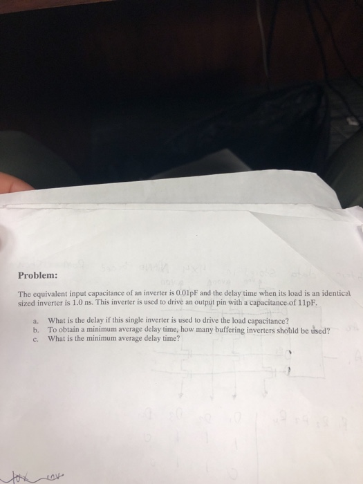 Solved Problem: The equivalent input capacitance of an | Chegg.com