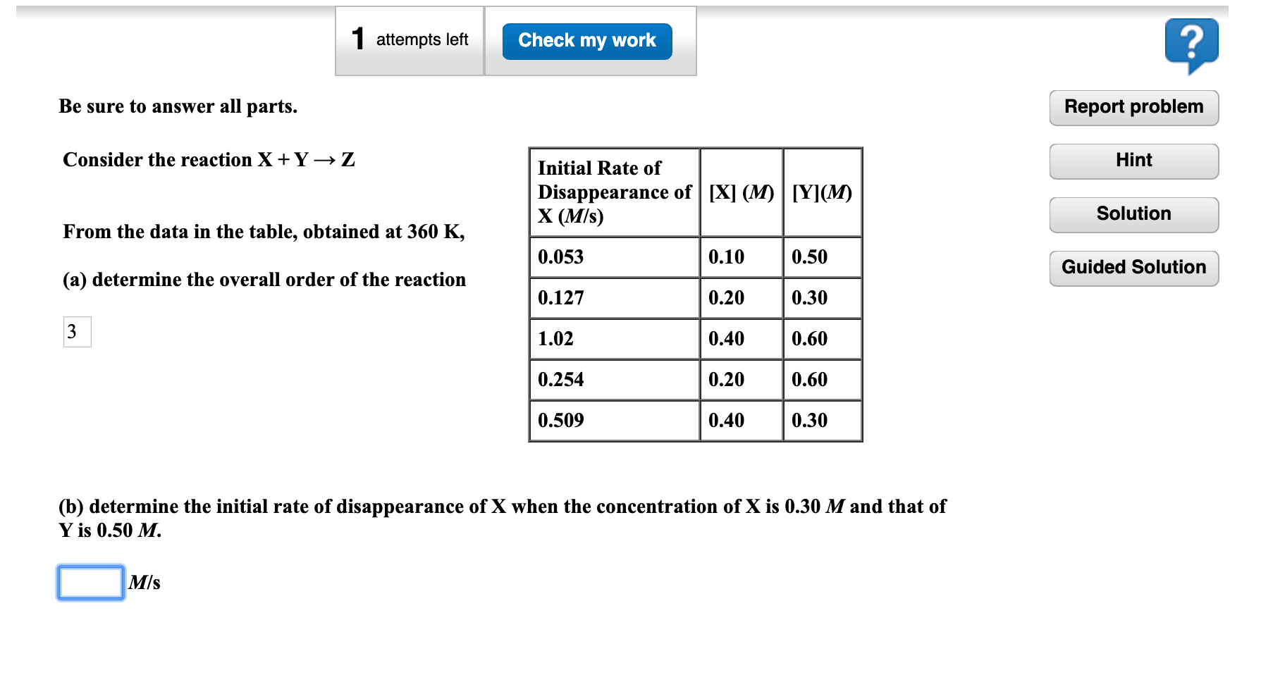 Solved 1 attempts left Check my work ? Be sure to answer all | Chegg.com