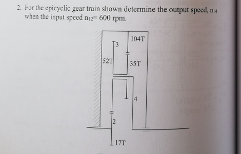 Solved Please solve this problem using the Gear ratio which | Chegg.com
