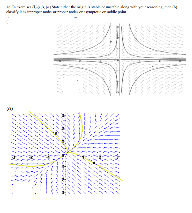 Solved 13. In exercises (1)-(iv), (a) State either the | Chegg.com