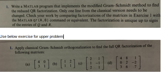 Solved 1. Write a MATLAB program that implements the | Chegg.com