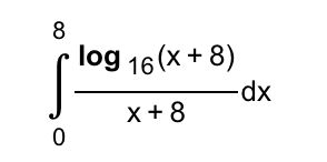 Solved \\( \\int_{0}^{8} \\frac{\\log _{16}(x+8)}{x+8} d x | Chegg.com
