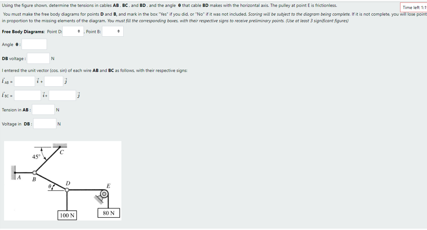 Solved Using the figure shown, determine the tensions in | Chegg.com