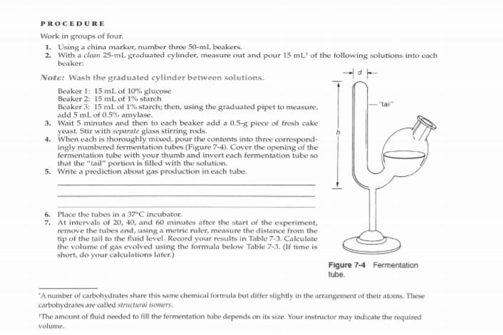 Fermentation Experiment Even though fermentation | Chegg.com