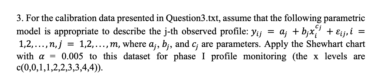 Solved 3. For the calibration data presented in | Chegg.com