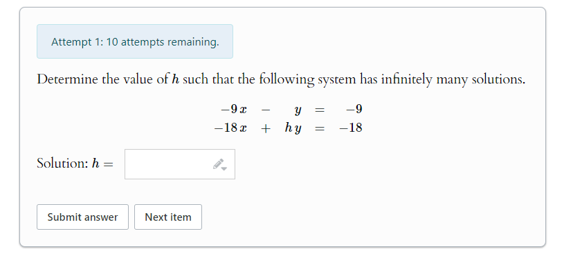 Solved Attempt 1: 10 ﻿attempts remaining.Determine the value | Chegg.com