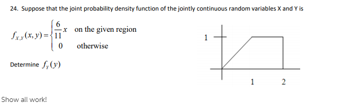Solved 24. Suppose that the joint probability density | Chegg.com