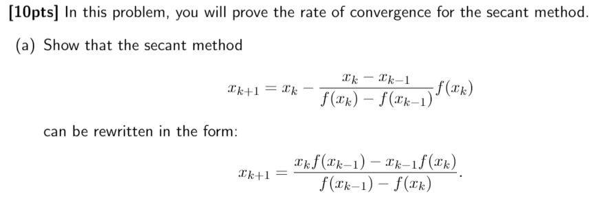Solved [10pts] In this problem, you will prove the rate of | Chegg.com