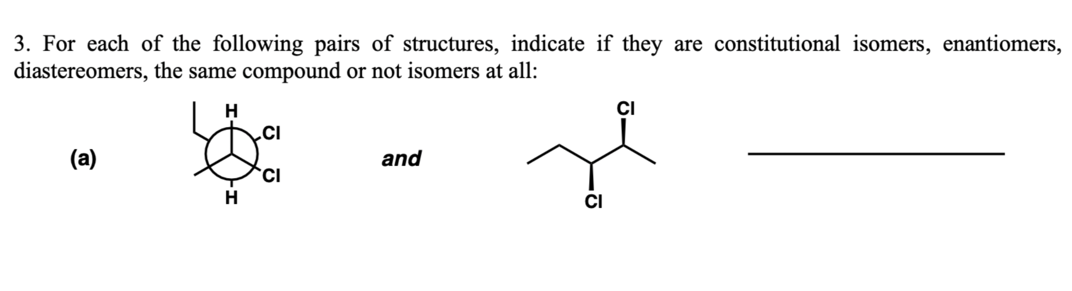 Solved 3. ﻿For each of the following pairs of structures, | Chegg.com