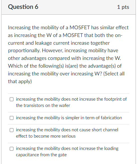 Solved The high doping pocket/halo structure is only applied | Chegg.com